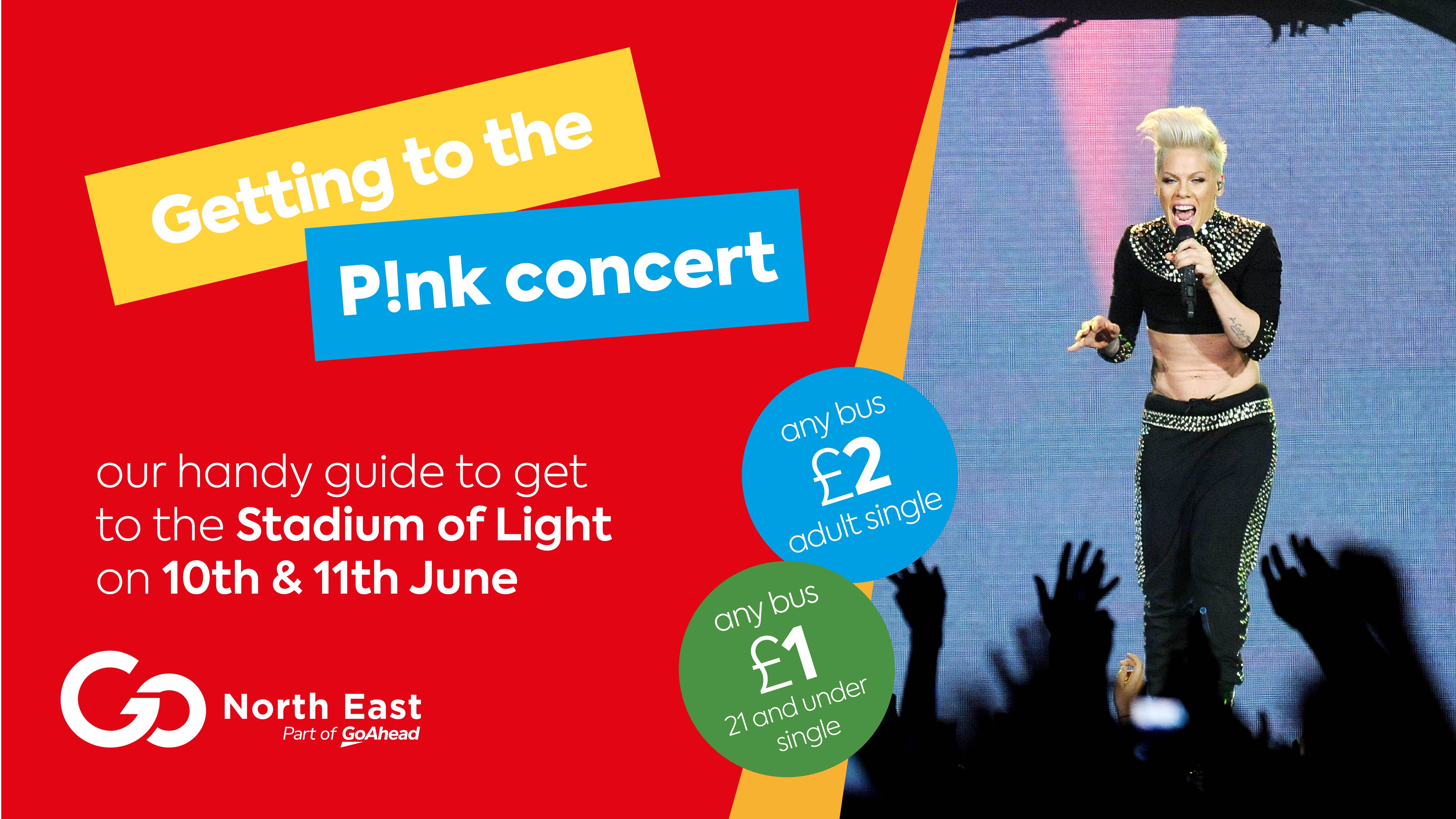 Getting to the P!nk concert at the Stadium of Light - Go North East