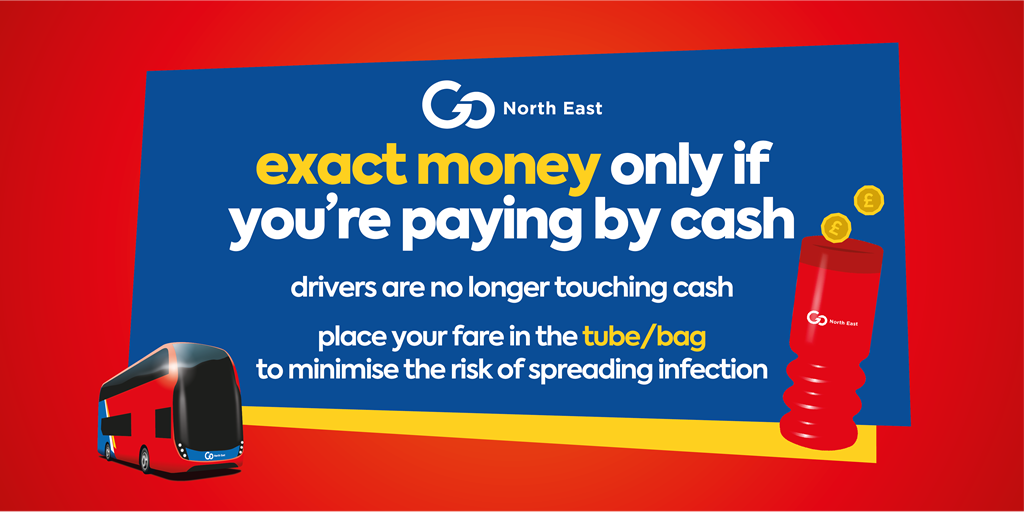 Exact money only for cash fares - Go North East