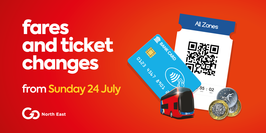 Fares and tickets from 24 July - Go North East