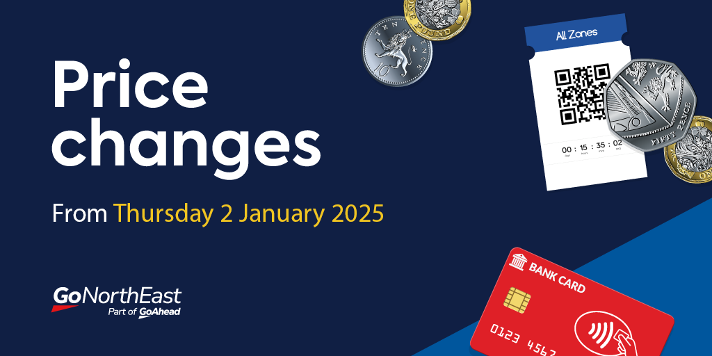 Revisions to fares from 2 January 2025 - Go North East