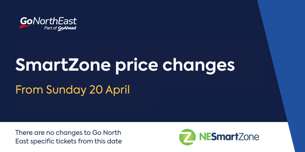 Changes to the prices of SmartZone tickets - Go North East