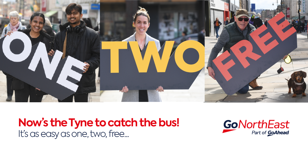 It's as easy as One, Two, Free! - Go North East
