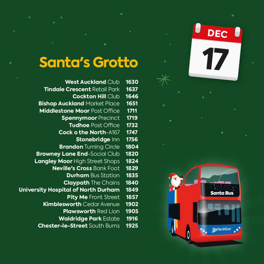 Santa Bus is Coming to Town! - Go North East