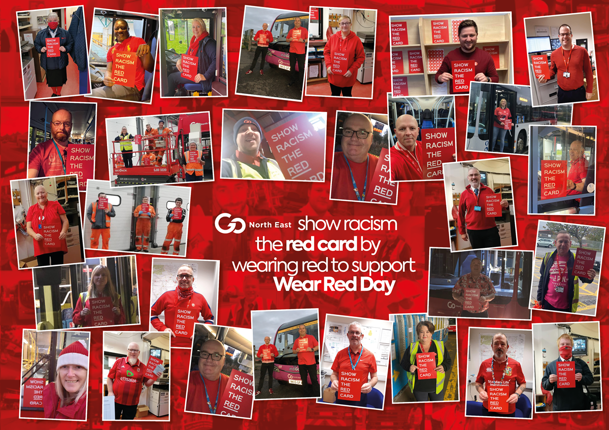 Go North East wears red to support and raise money for Show Racism the ...